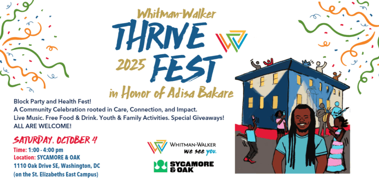 Whitman-Walker THRIVE FEST in Honor of Adisa Bakare - Whitman-Walker